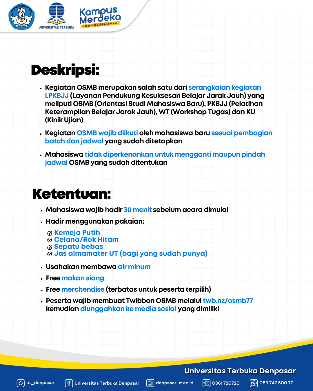 Orientasi Studi Mahasiswa Baru (OSMB) Smt Genap 2022/23 (2023.1) Batch ...