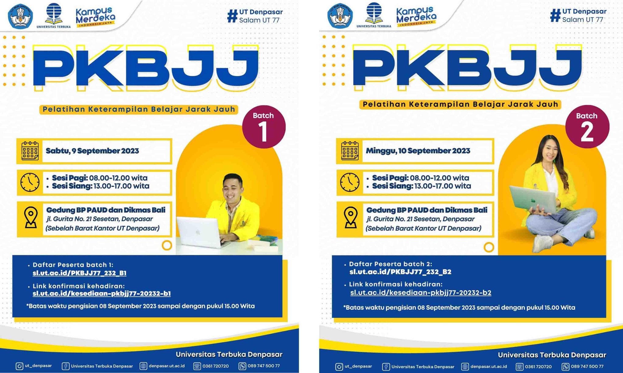 PKBJJ Batch 1 dan Batch 2 Semester 2023/2024 Ganjil Universitas Terbuka ...