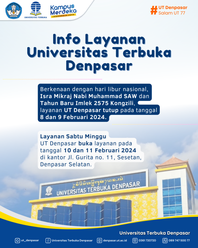 PENGUMUMAN - Universitas Terbuka Denpasar