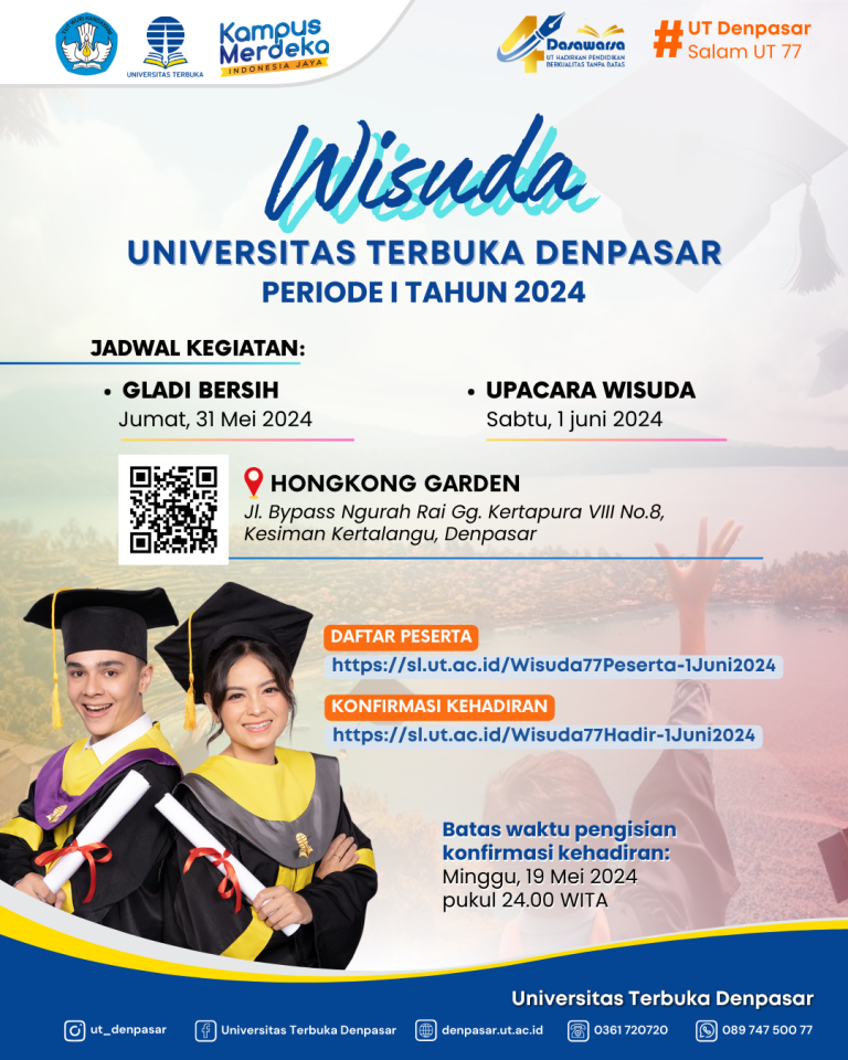 Wisuda UT Denpasar Periode I Tahun 2024 - Universitas Terbuka Denpasar